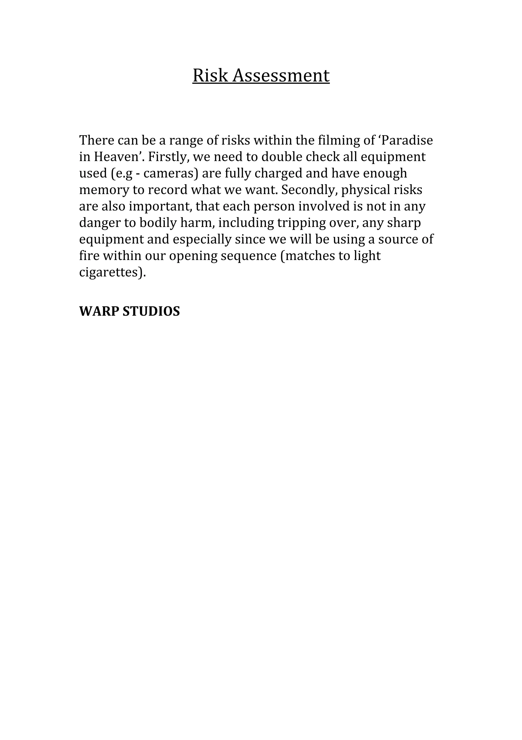 Risk assessment | DOCX