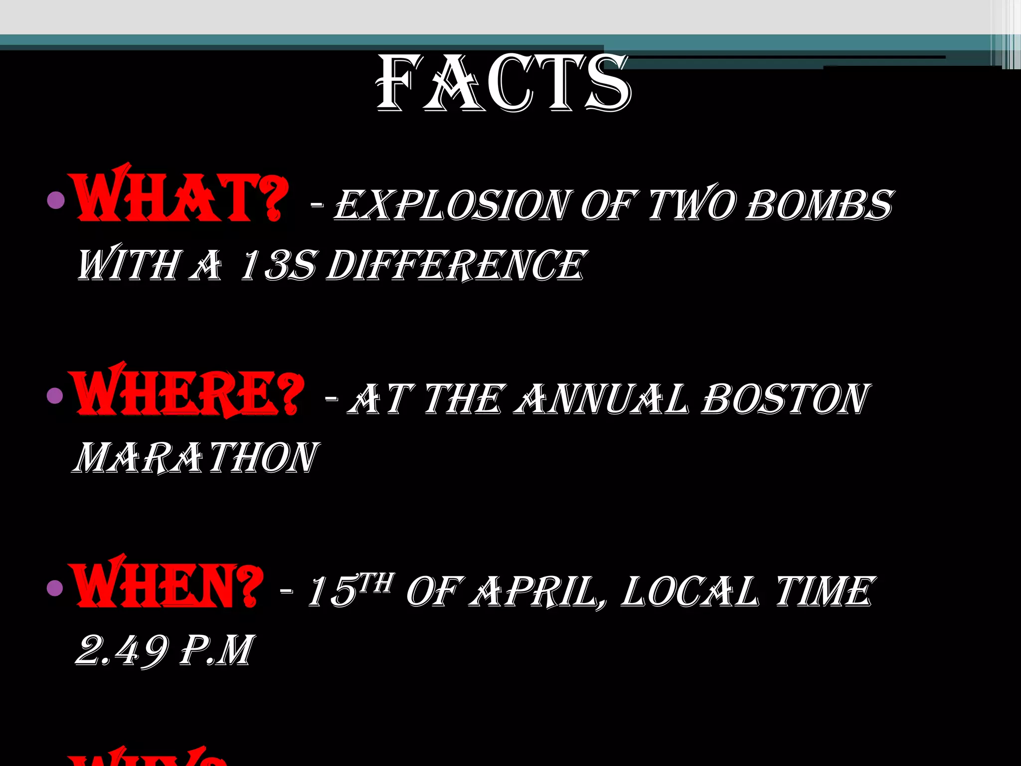 Risk assessment- Boston Marathon | PPT