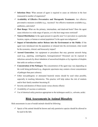 Biosafety Risk Assessments | PDF