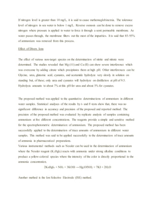 Phenate method of ammonia | DOCX