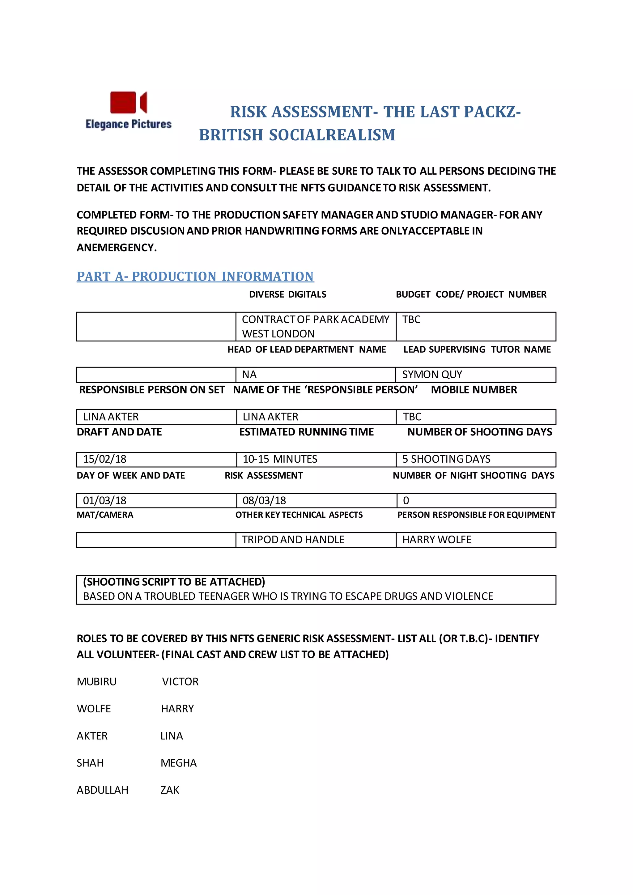 Risk assessment | PDF