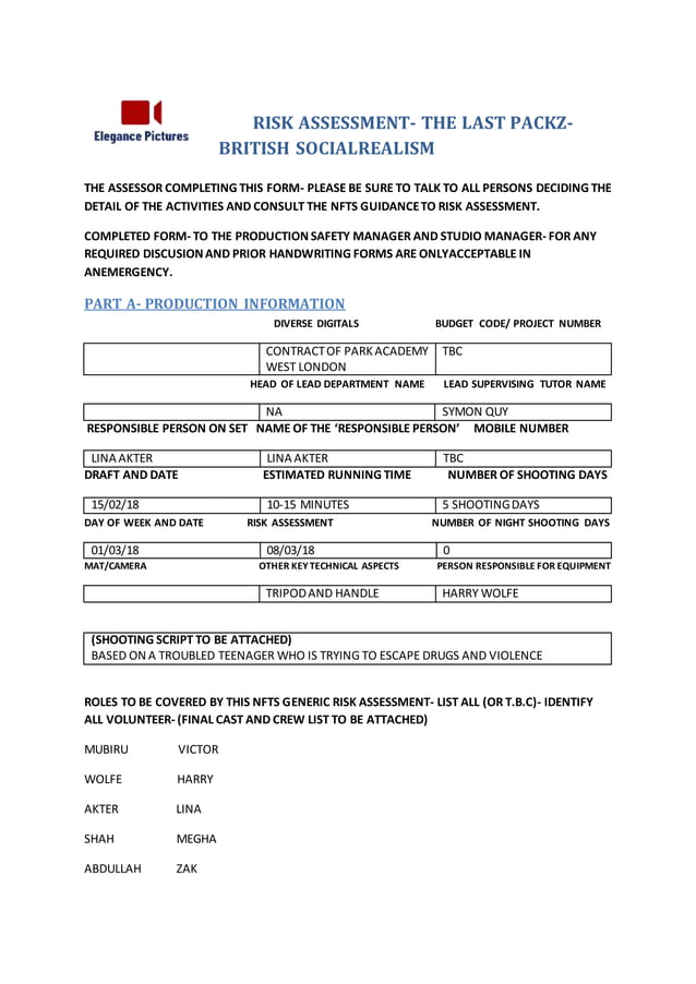 Risk assessment | PDF
