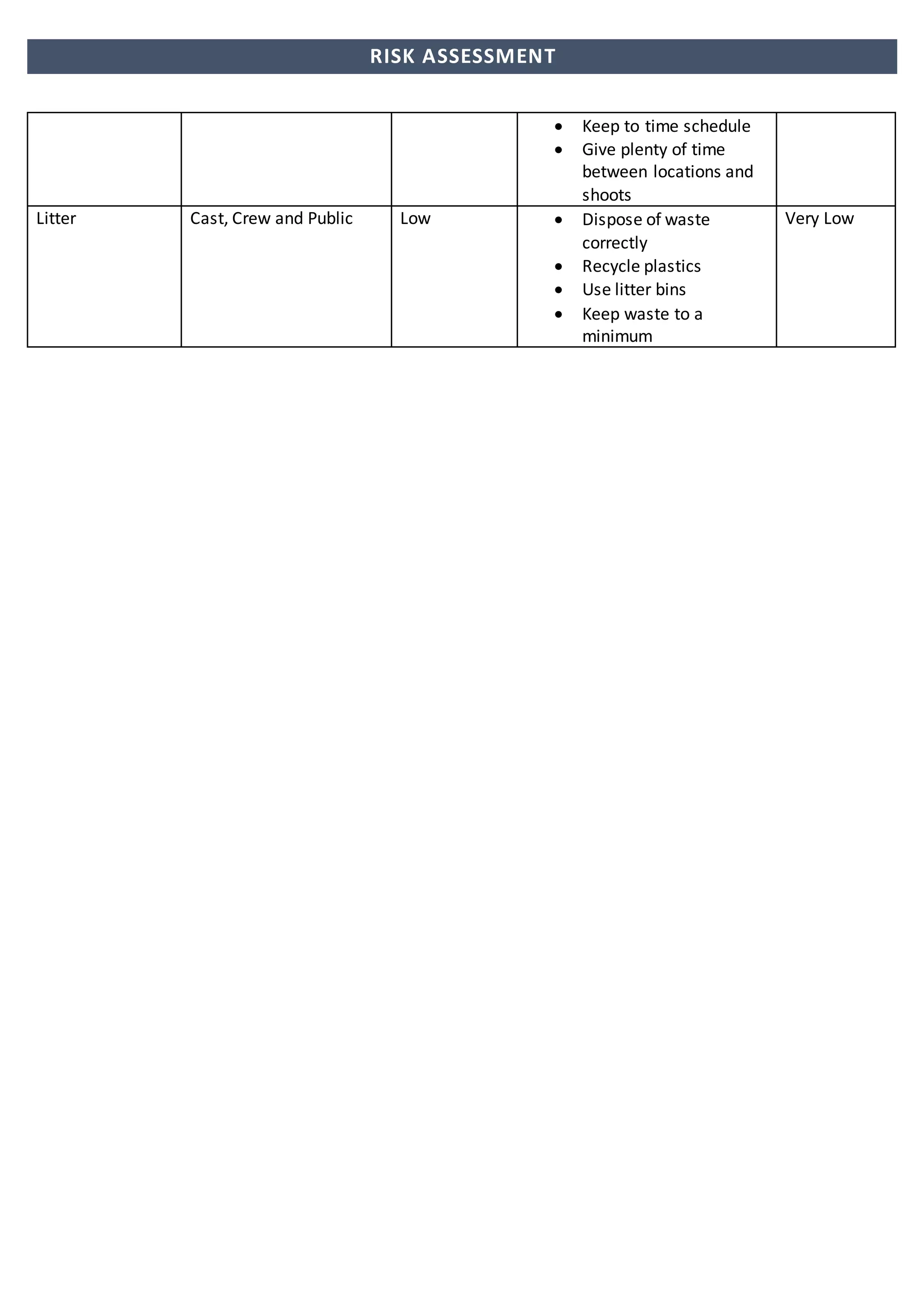 Risk assessment | DOCX