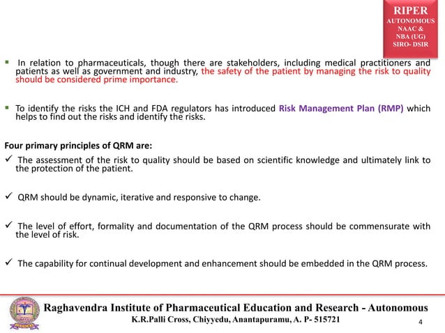 RISK ASSESSMENTS (QMS) | PPTX | Pharmaceutical Industry | Industries