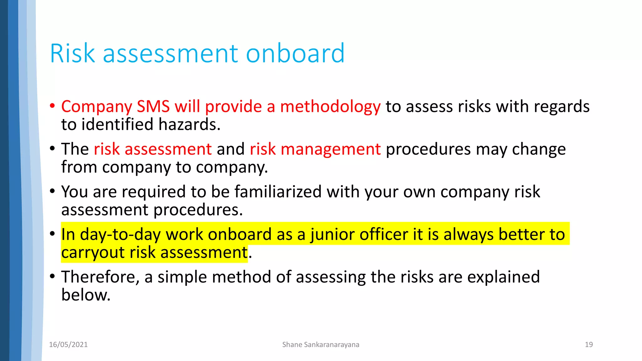 Risk assessment for junior officers onboard merchant ships | PDF