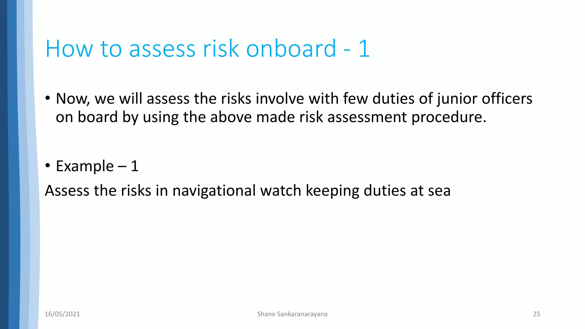 Risk assessment for junior officers onboard merchant ships | PDF