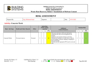 Risk Assessment Documents for ISO 9001 machine | PPT