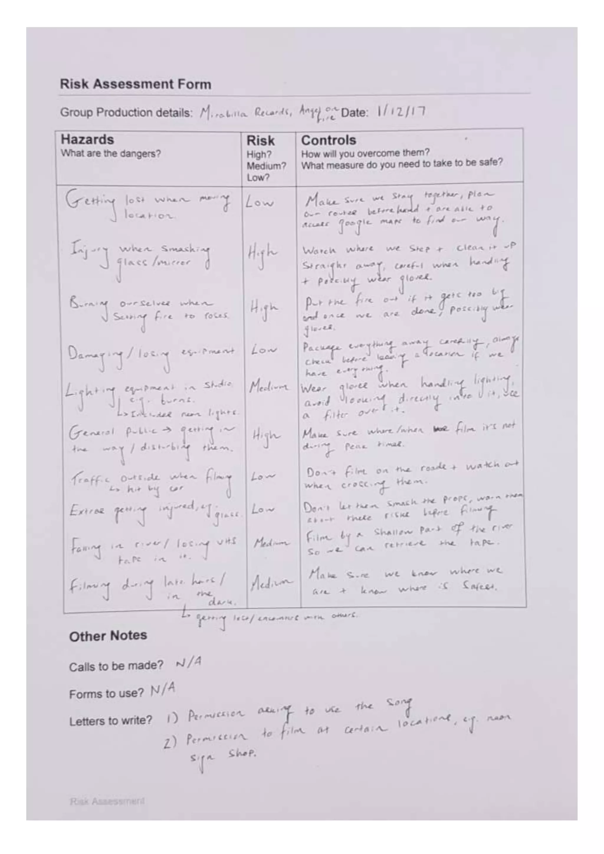 Risk Assessment | DOCX