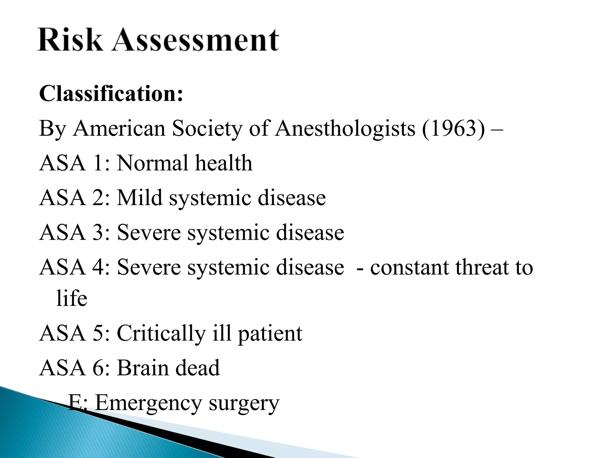 Risk assessment - medical | PPT | Dental Health | Diseases and Conditions