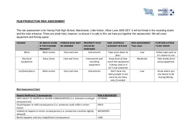 Outdoor Risk Assessment