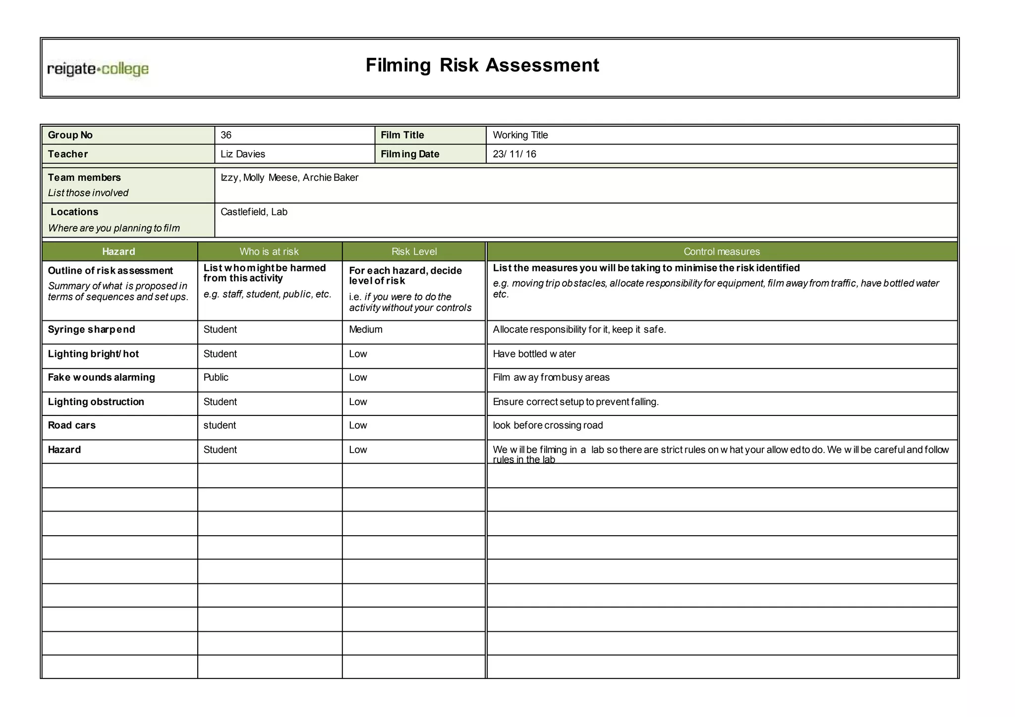 Risk assessment 2016 (1) i mm ab (2) | PPT