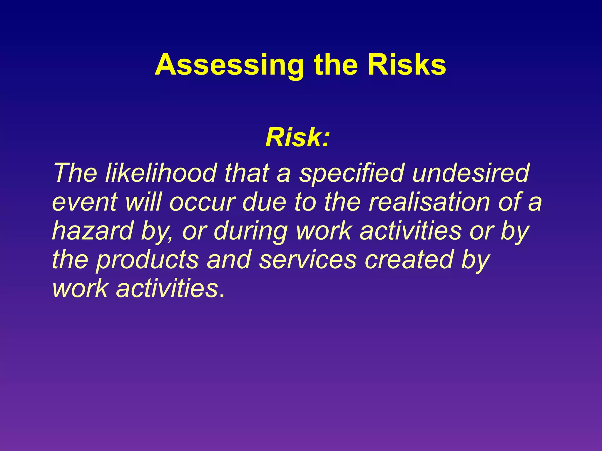 Risk assessment and management | PPT