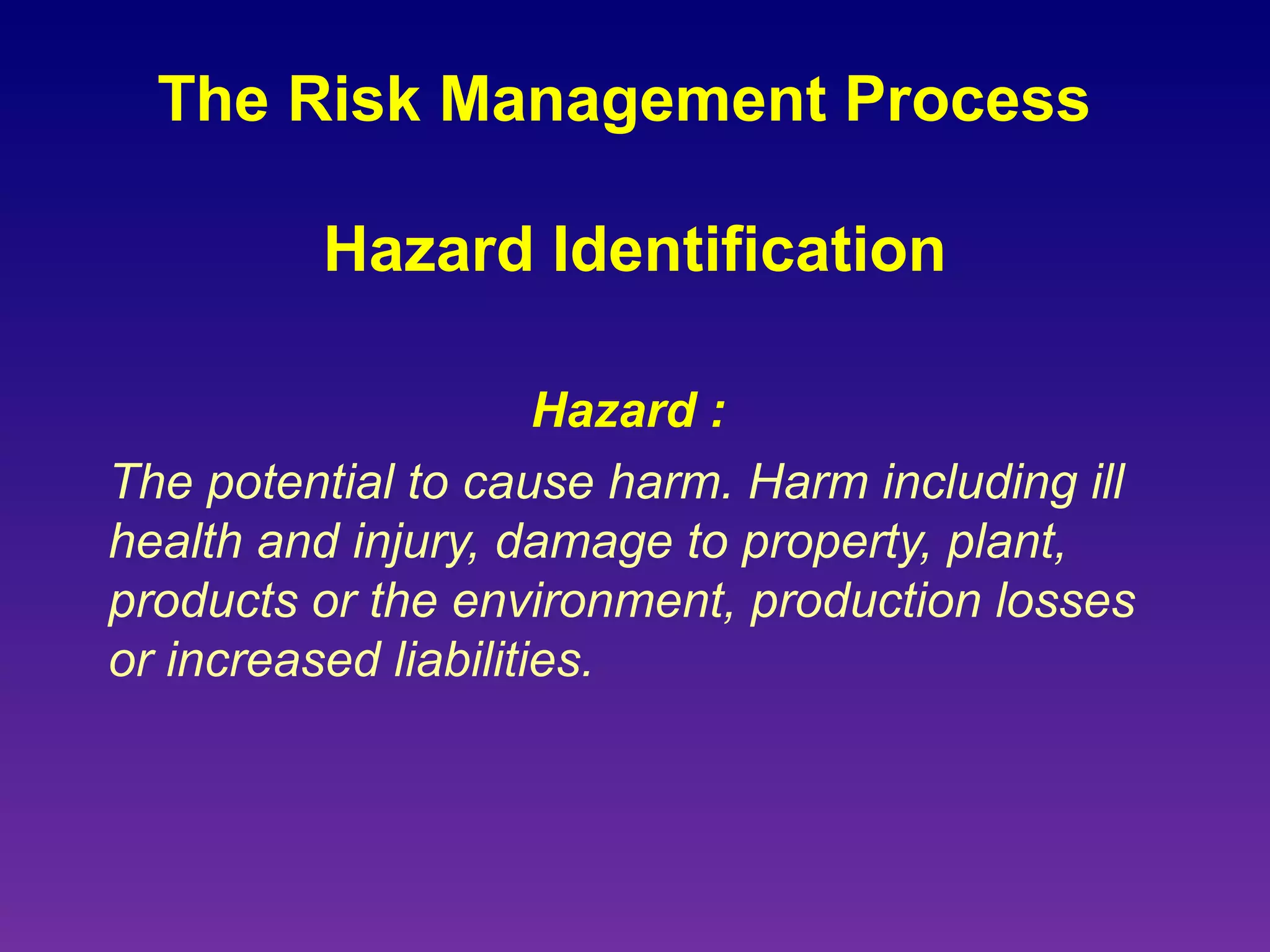 Risk assessment and management | PPT