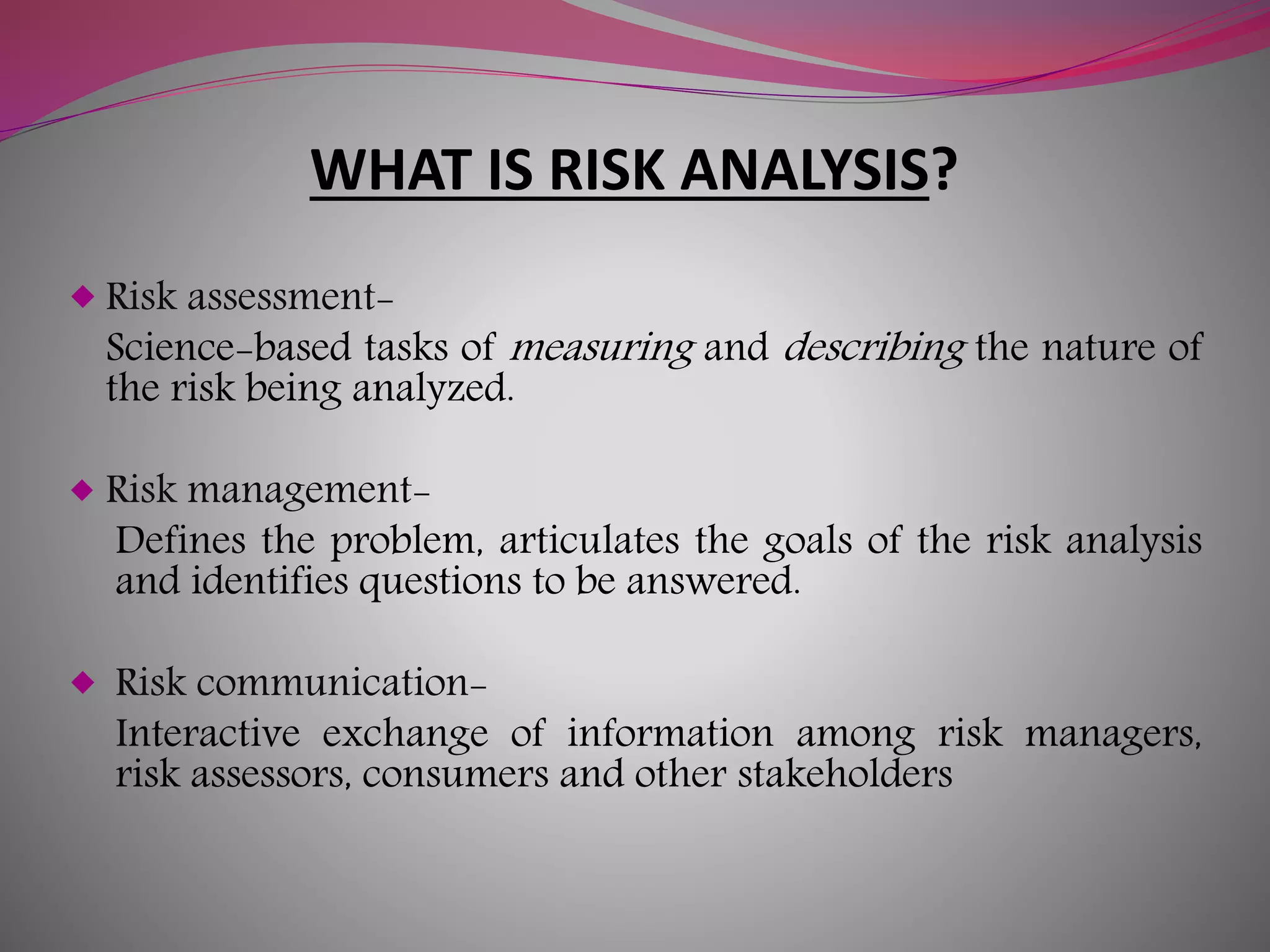 Risk assessment and management during food preparation | PPTX