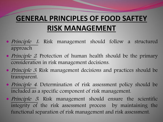 Risk assessment and management during food preparation | PPTX ...