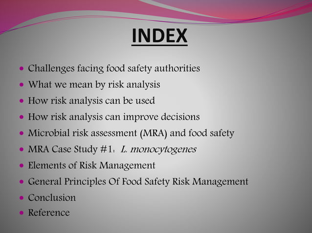 Risk assessment and management during food preparation | PPTX ...
