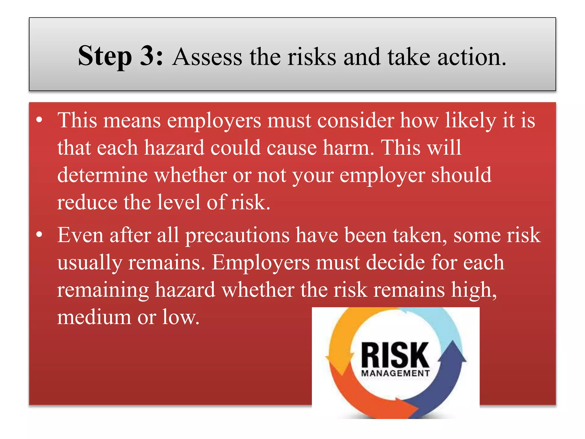 Risk assessment at workplace | PPTX