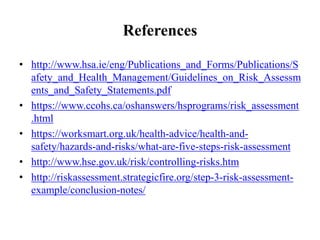 Risk assessment at workplace | PPTX