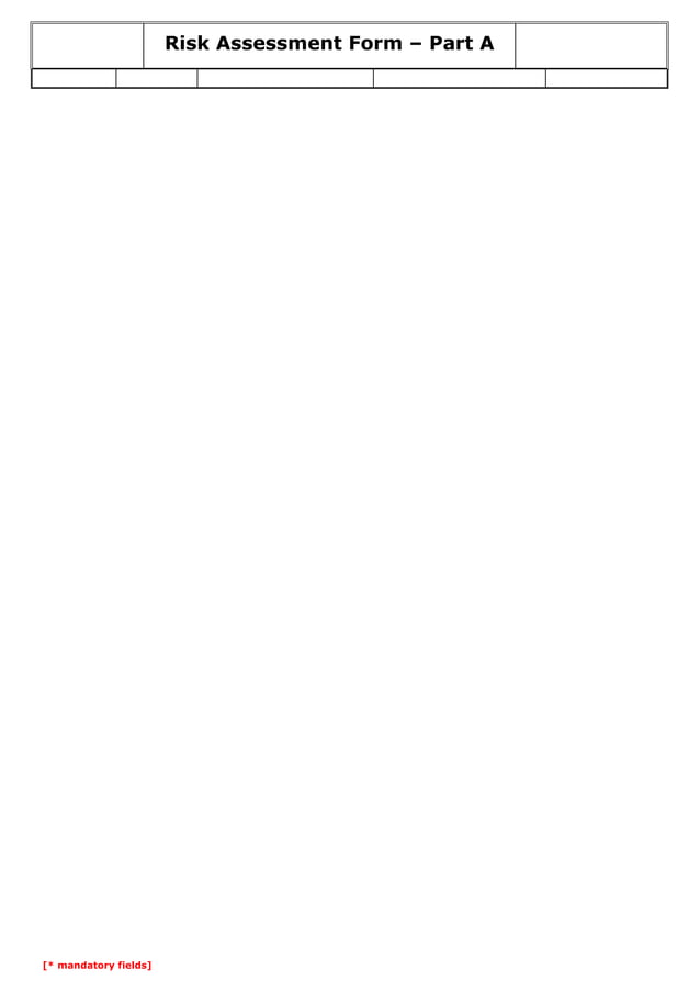 Risk assessment draft 1 | DOC | Medical Health