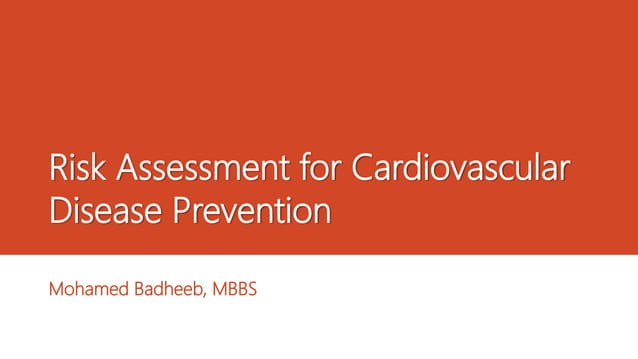 Risk assessment for cardiovascular disease prevention | PDF