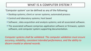 Risk assessment for computer system validation | PPTX