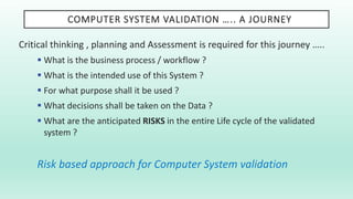 Risk assessment for computer system validation | PPTX