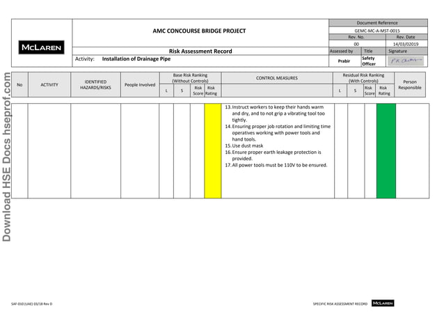 Risk Assessment For Installation of Drainage Pipes.pdf