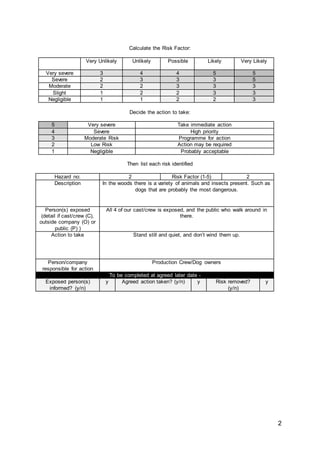 Risk assessment form | DOCX