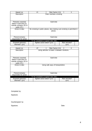 Risk Assessment Form | PDF