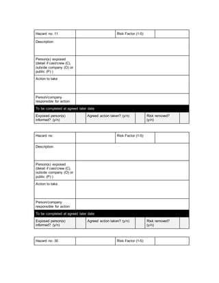 Risk assessment form - Bus | DOCX