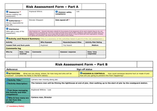 Risk Assessment Form draft 1 | DOC