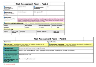 Risk assessment form draft 3 | DOCX
