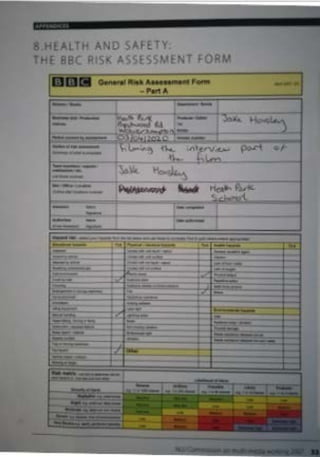 Risk Assessment Forms | PDF