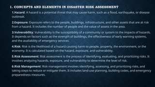 Risk assessment in disaster risk.pptcrucial process that involves ...