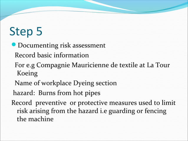 Risk assessment in dyeing final presentation/ Risk Assessment In Dyeing ...
