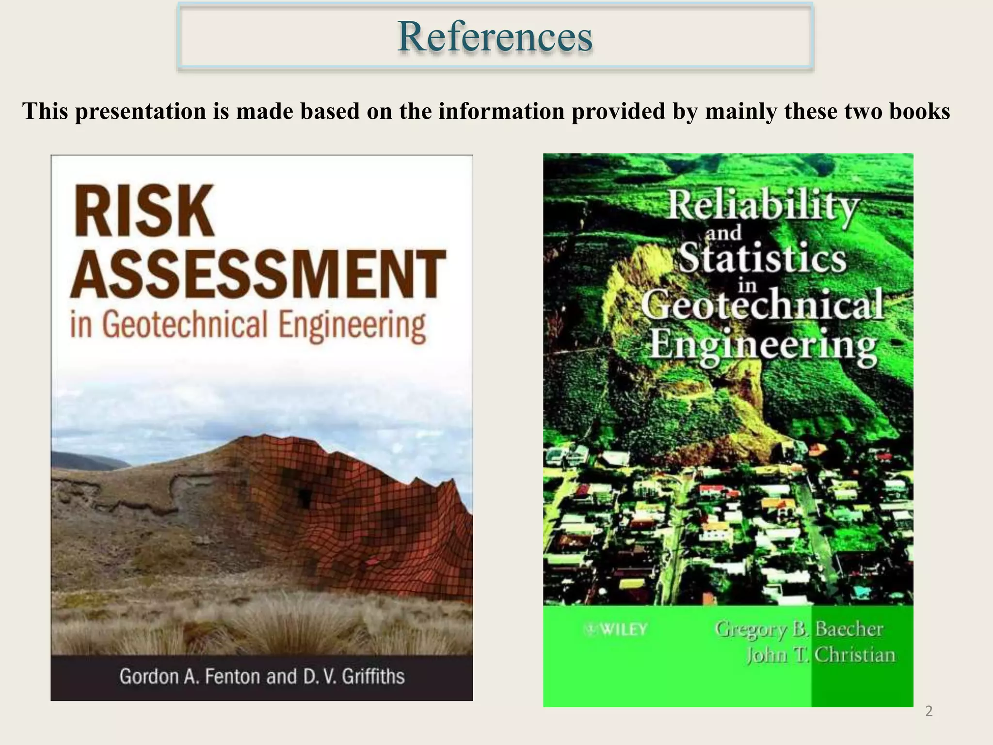 Risk Assessment in Geotechnical Engineering | PPTX