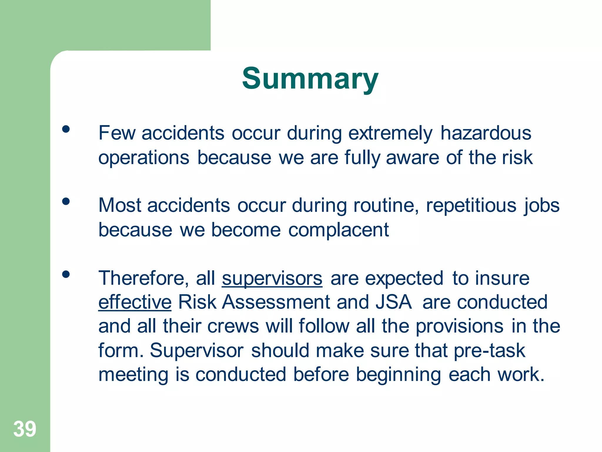 Risk Assessment & Job Safety Analysis | JSA | RA | PDF