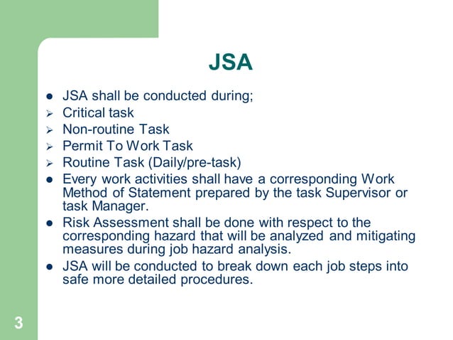 Risk Assessment & Job Safety Analysis | JSA | RA | PDF