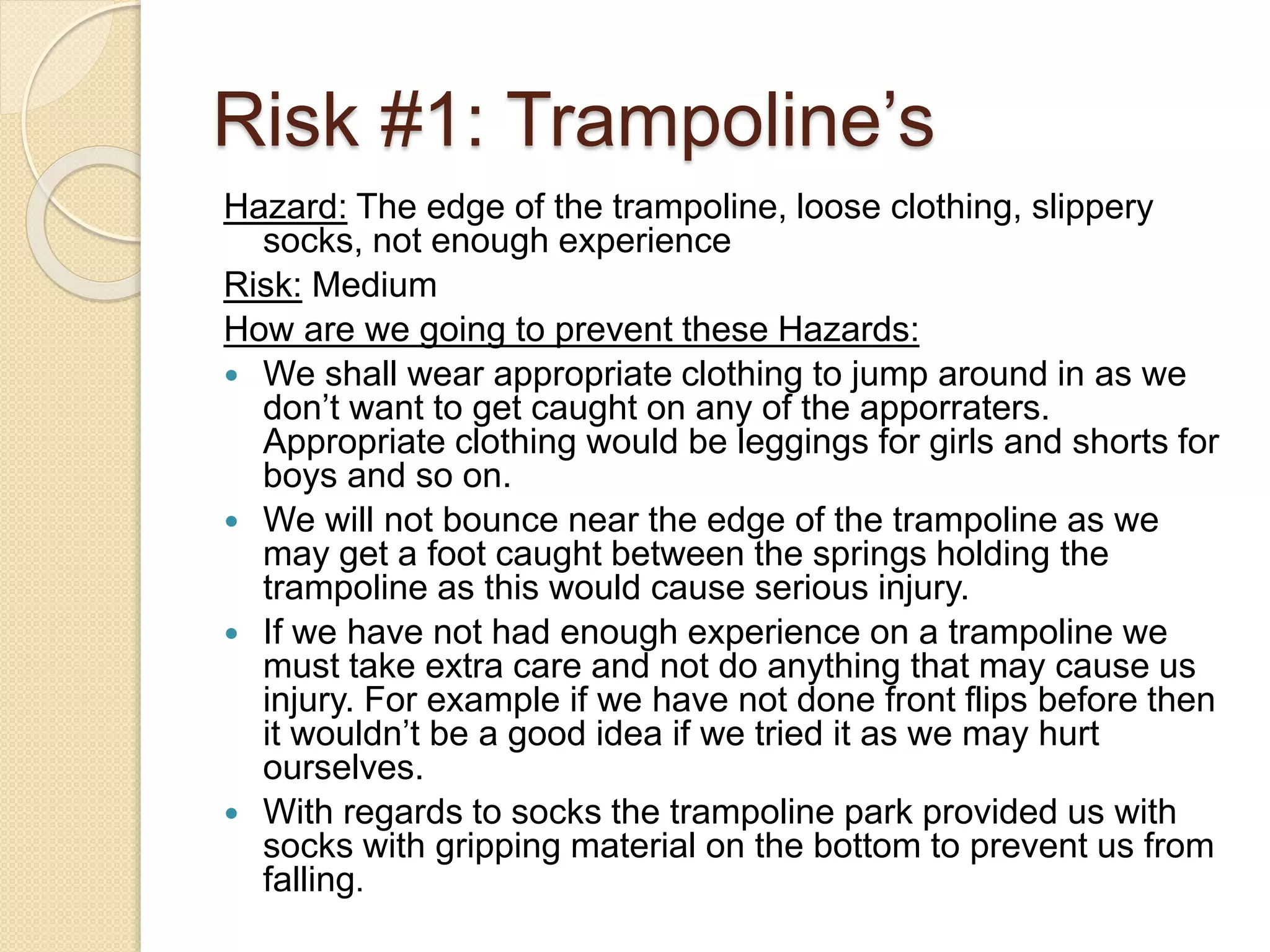 Risk assessment jump evolution | PPTX