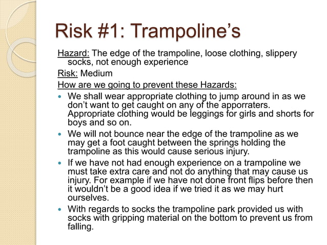Risk assessment jump evolution | PPTX
