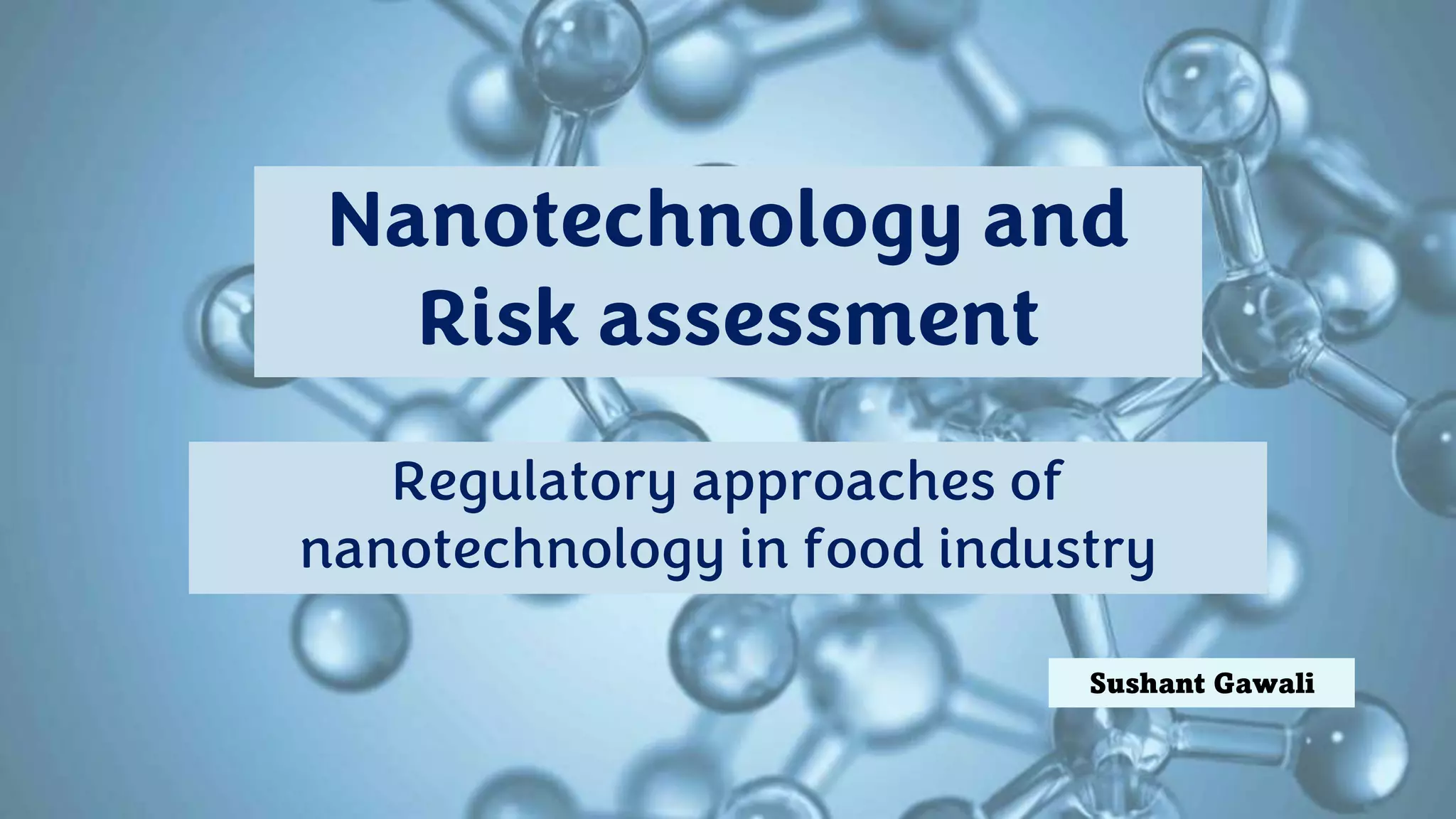 Risk assessment of Nanotech in food industry | PPTX
