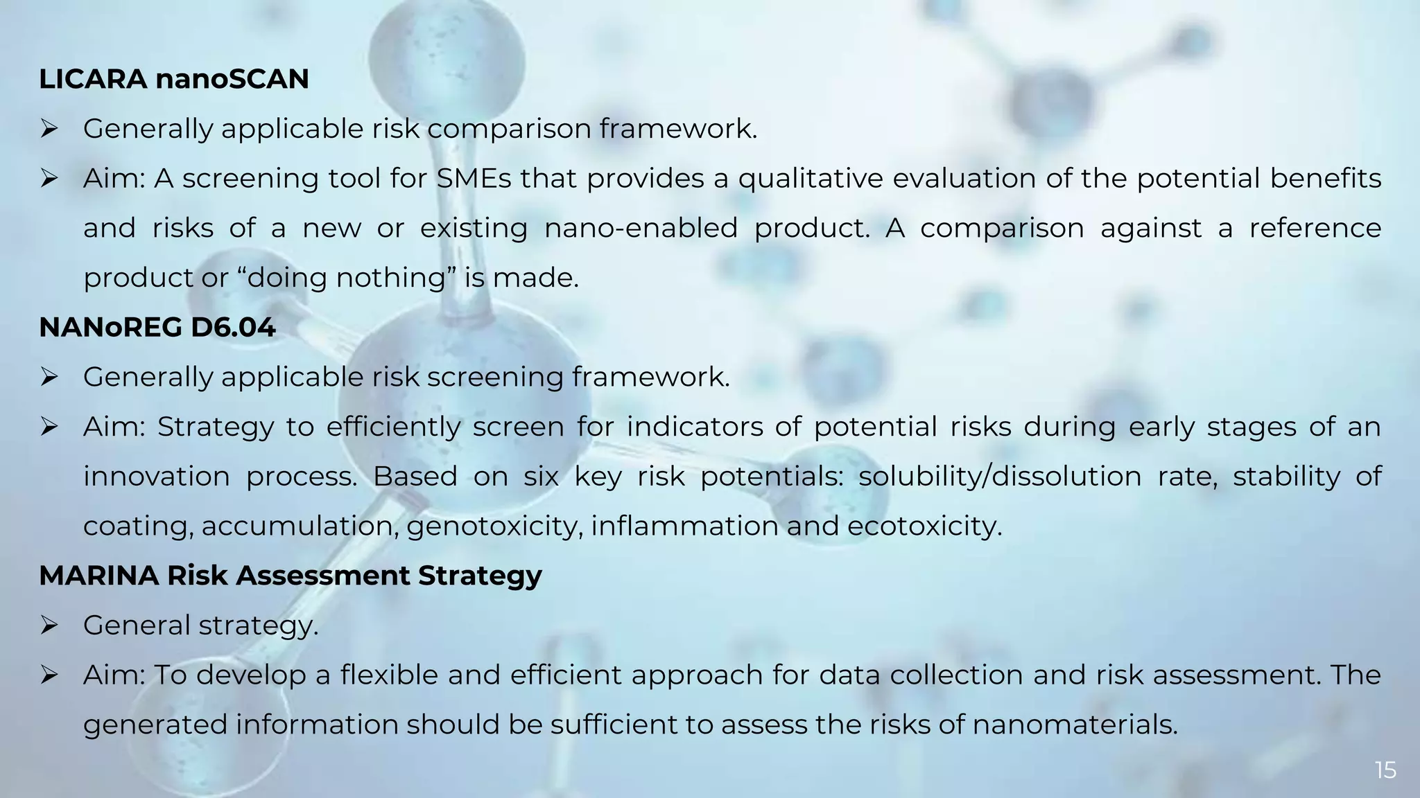 Risk assessment of Nanotech in food industry | PPTX