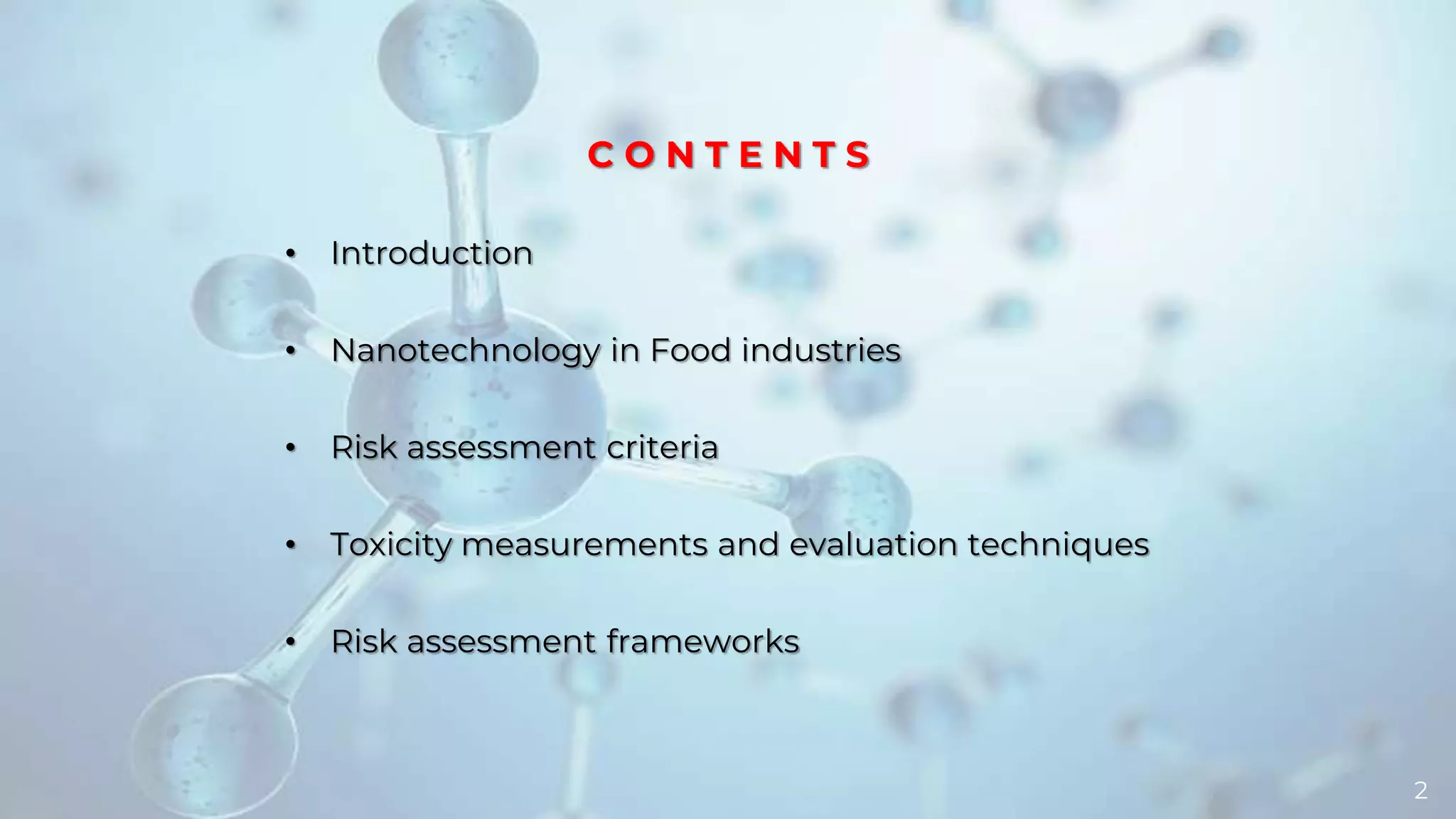 Risk assessment of Nanotech in food industry | PPTX