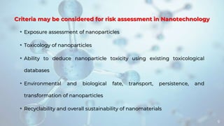 Risk assessment of Nanotech in food industry | PPTX