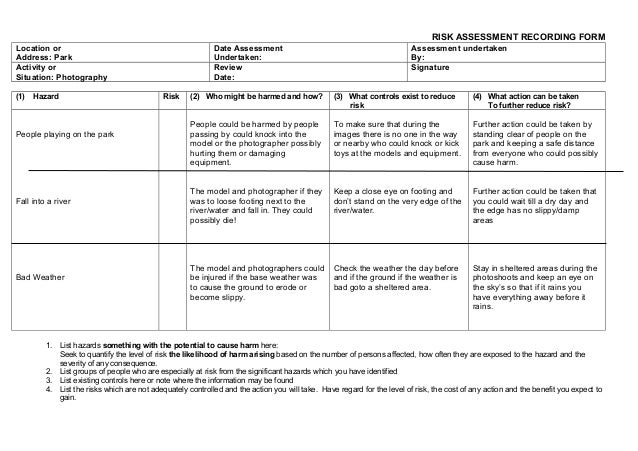 Risk assessment park