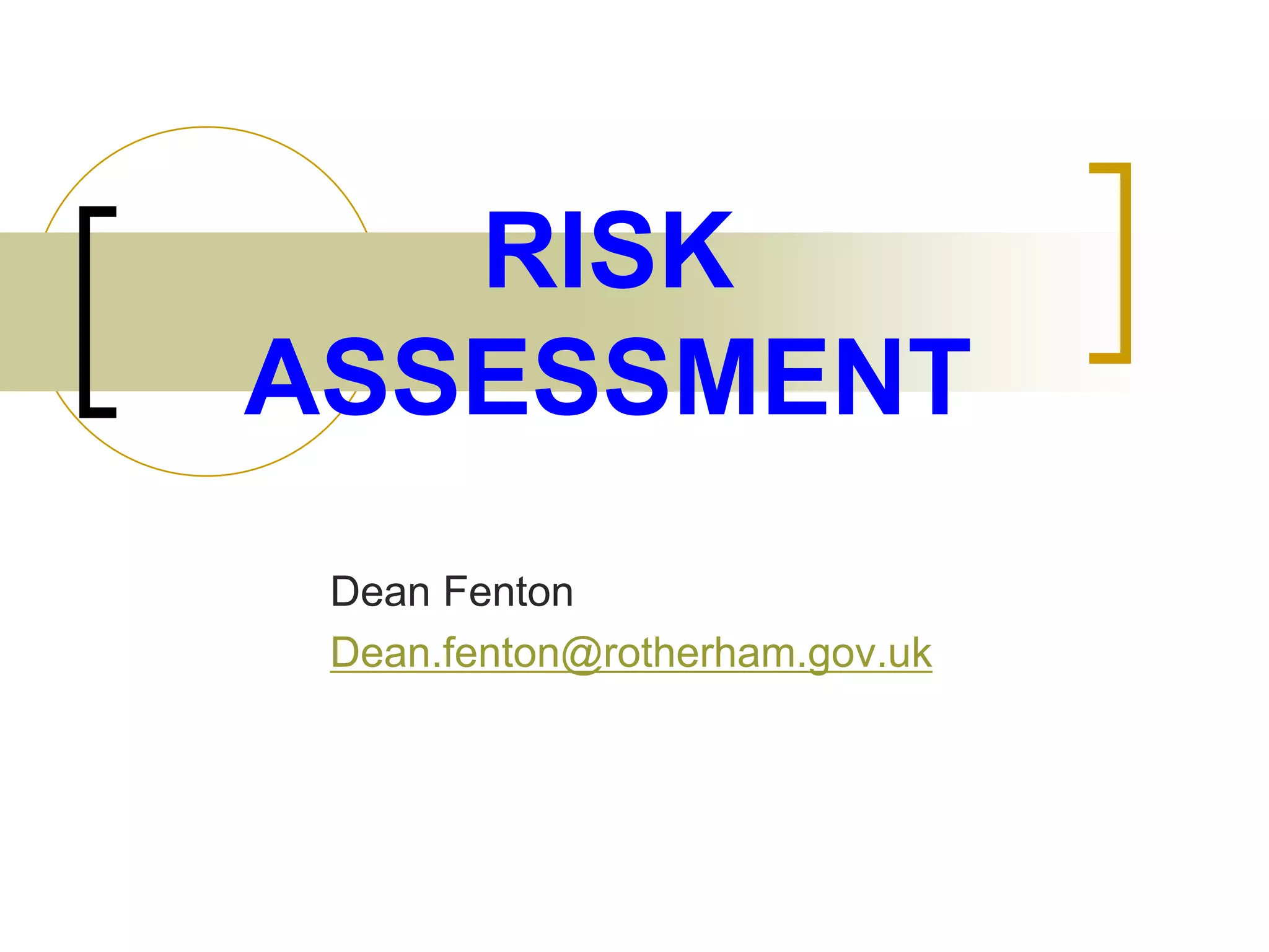 risk assessment | PPT