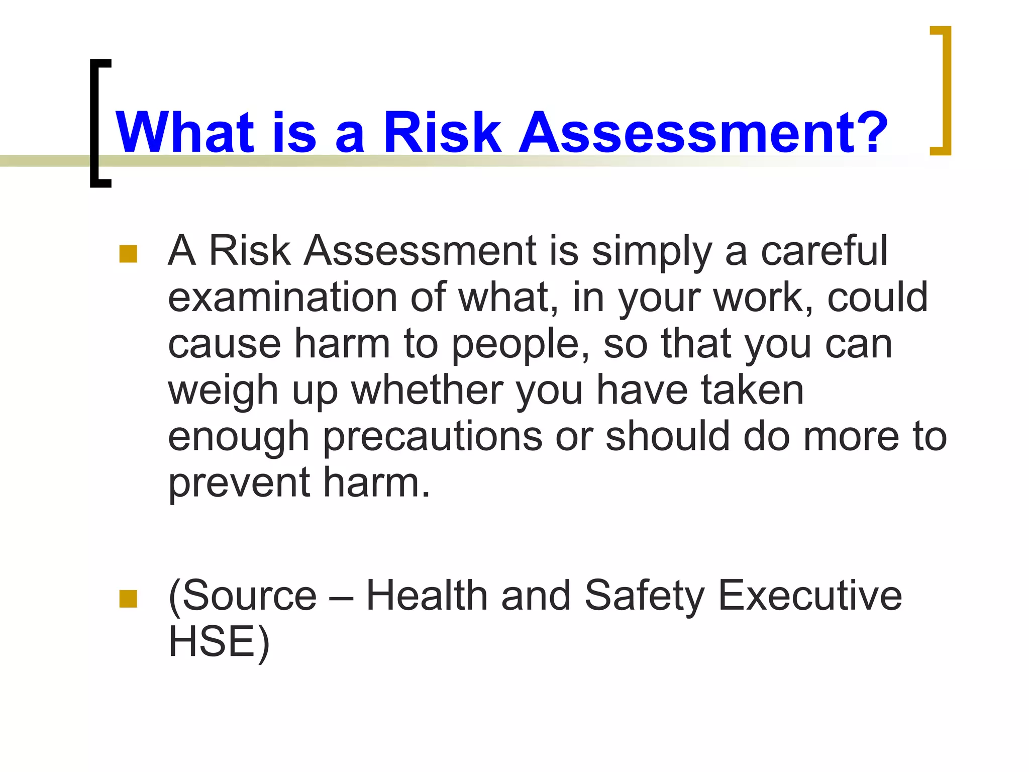 risk assessment | PPT