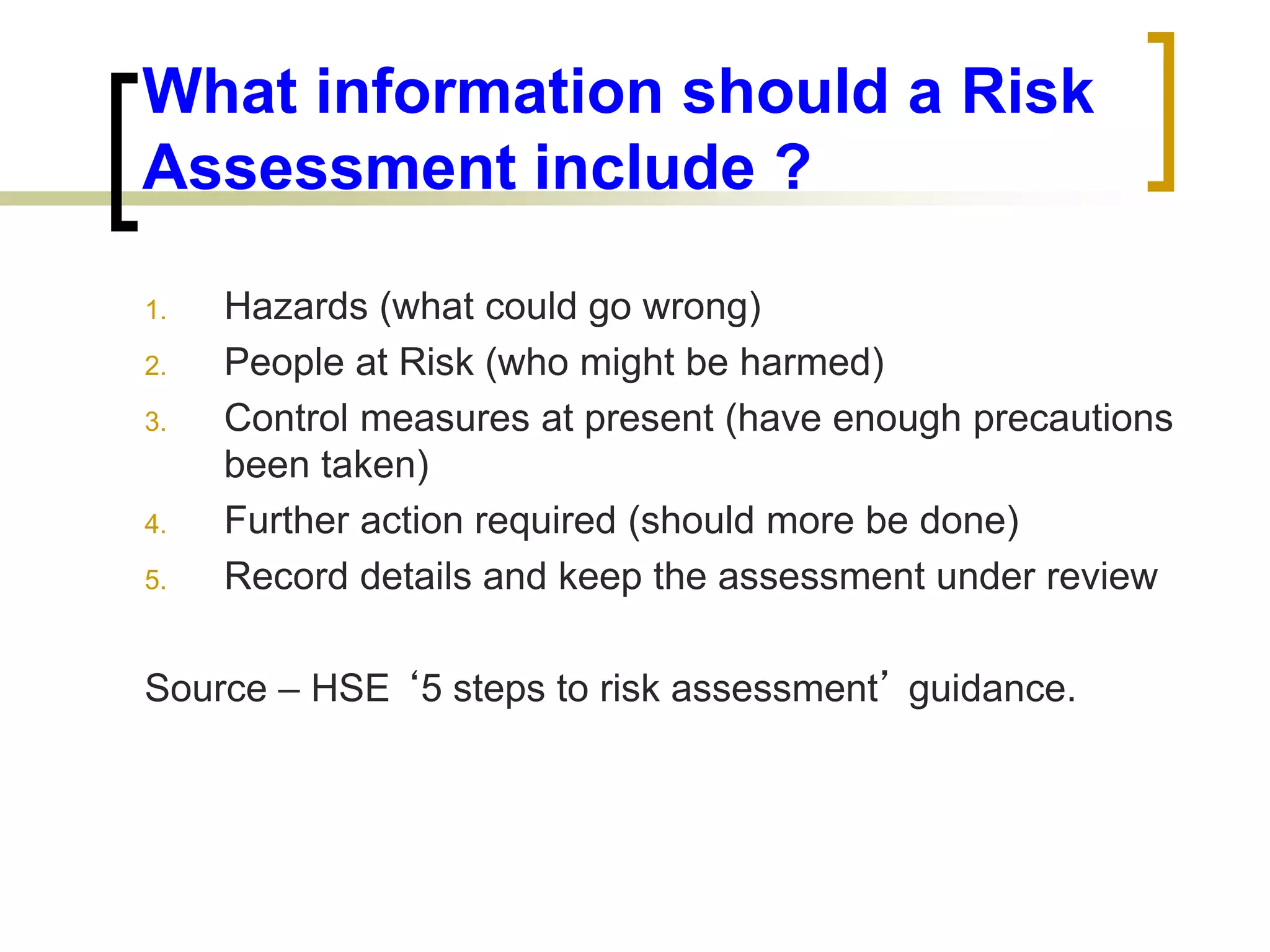 risk assessment | PPT