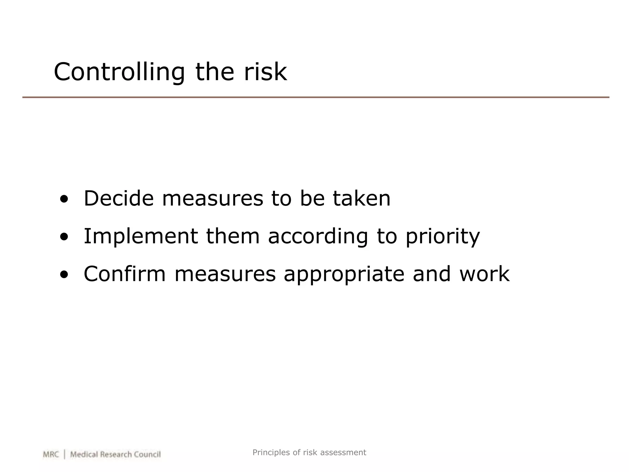 Risk assessment presentation 1 | PPT