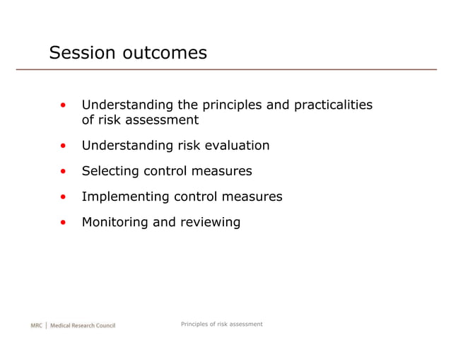 Risk assessment presentation 1 | PPT | Medical Health